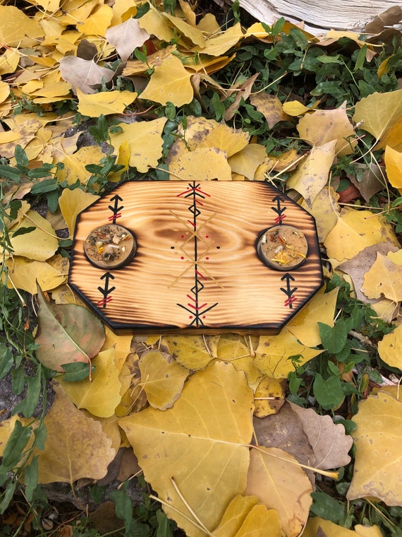 Norse Warriors Altar With Stave and Bind Runes | Etsy