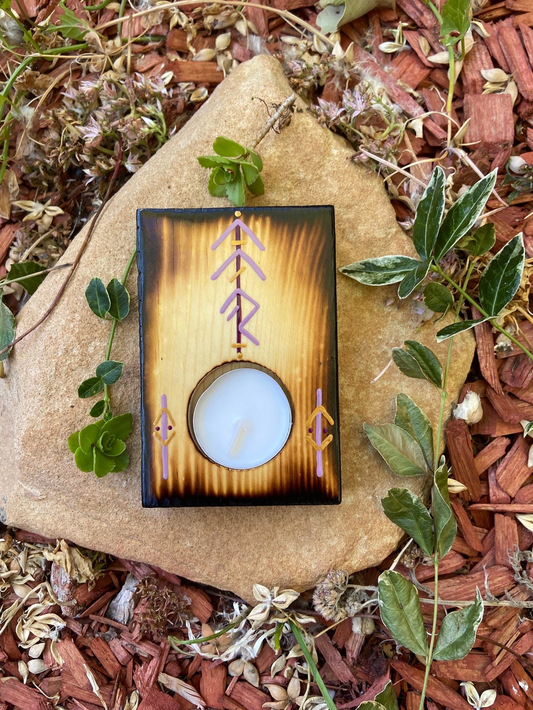 Tyr Stave Mini Norse Altar Candle Holder - Etsy