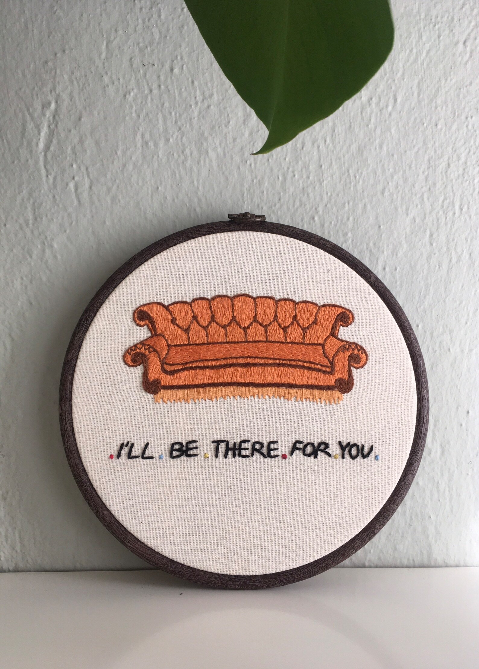 Tv Show FRIENDS Central Perk Couch Finished Handmade Embroidery Wall ...