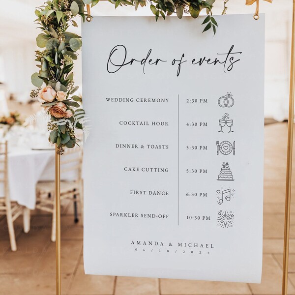 Order of Events - Etsy