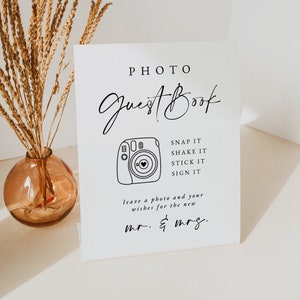 Photo Guestbook Sign Photo Booth Sign Photo Guest Book Sign - Etsy