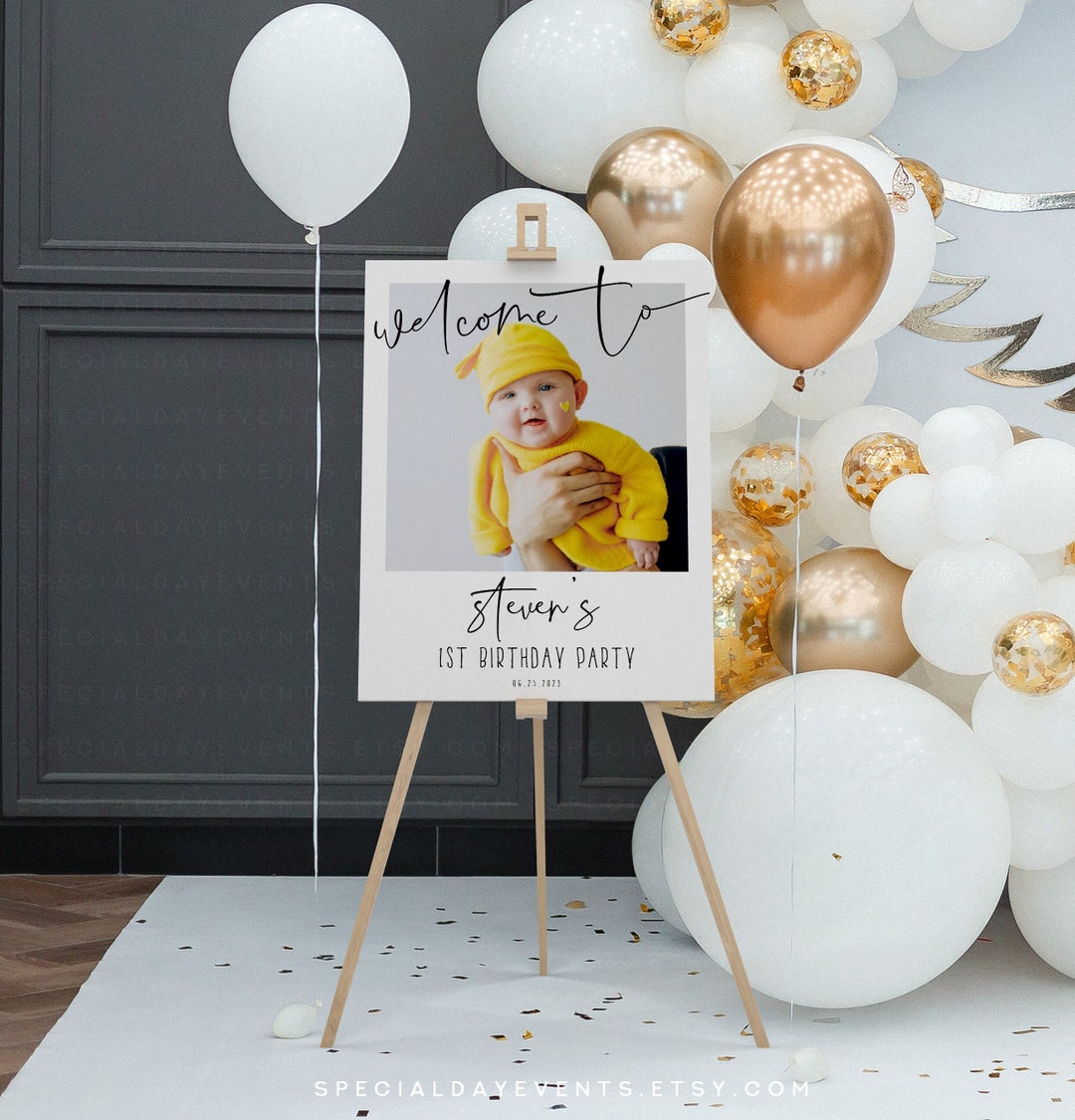 Photo Birthday Sign Birthday Sign Template Birthday Sign - Etsy