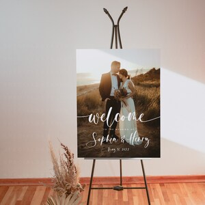 Welcome Sign With Photo Wedding Welcome Sign Welcome Sign - Etsy