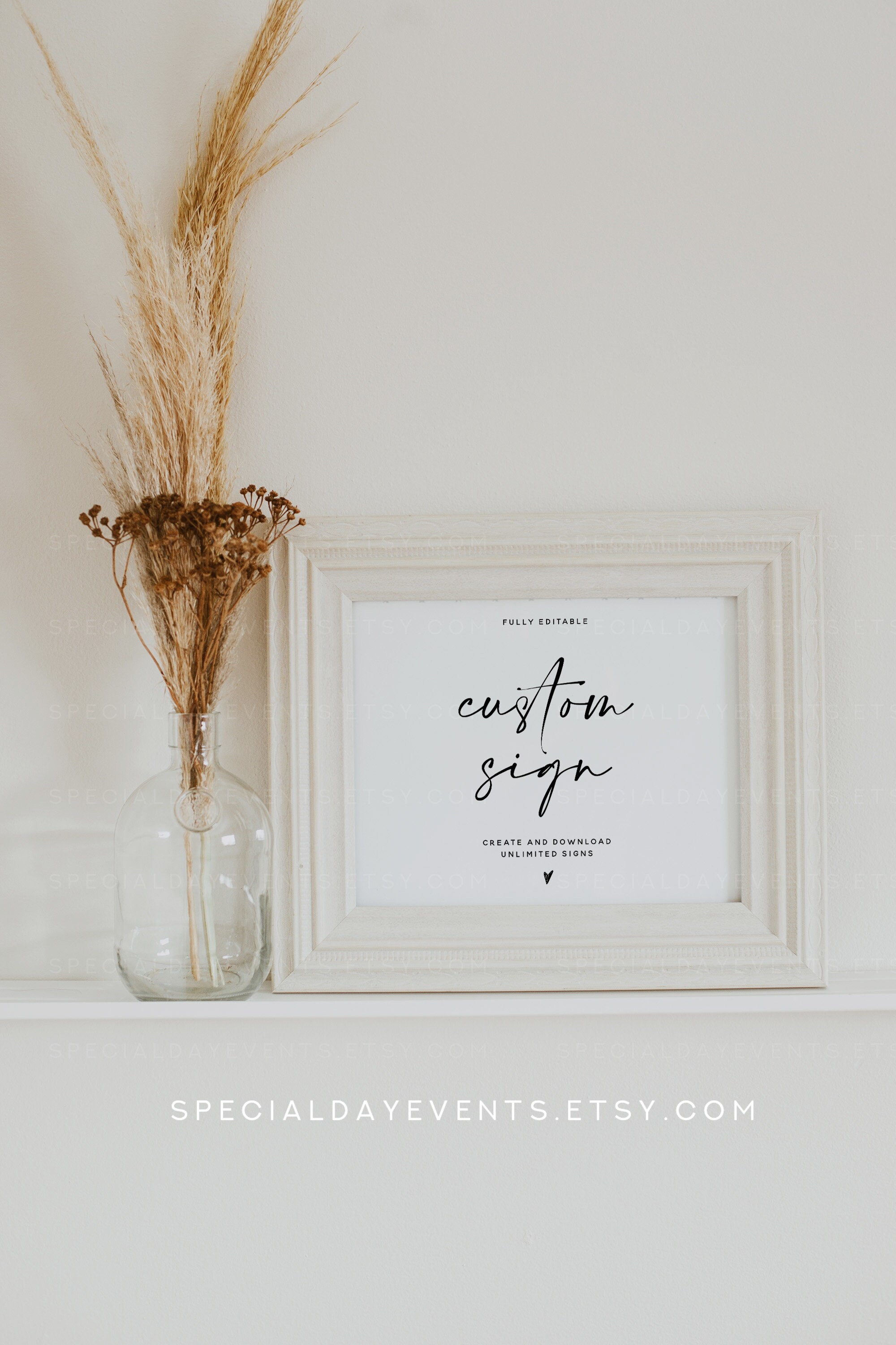 Custom Wedding Sign Template Wedding Signage Template | Etsy