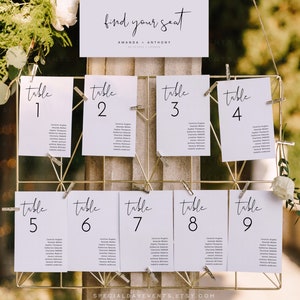 Seating Cards, Seating Plan, Seating Plan Template, Seating Plan ...