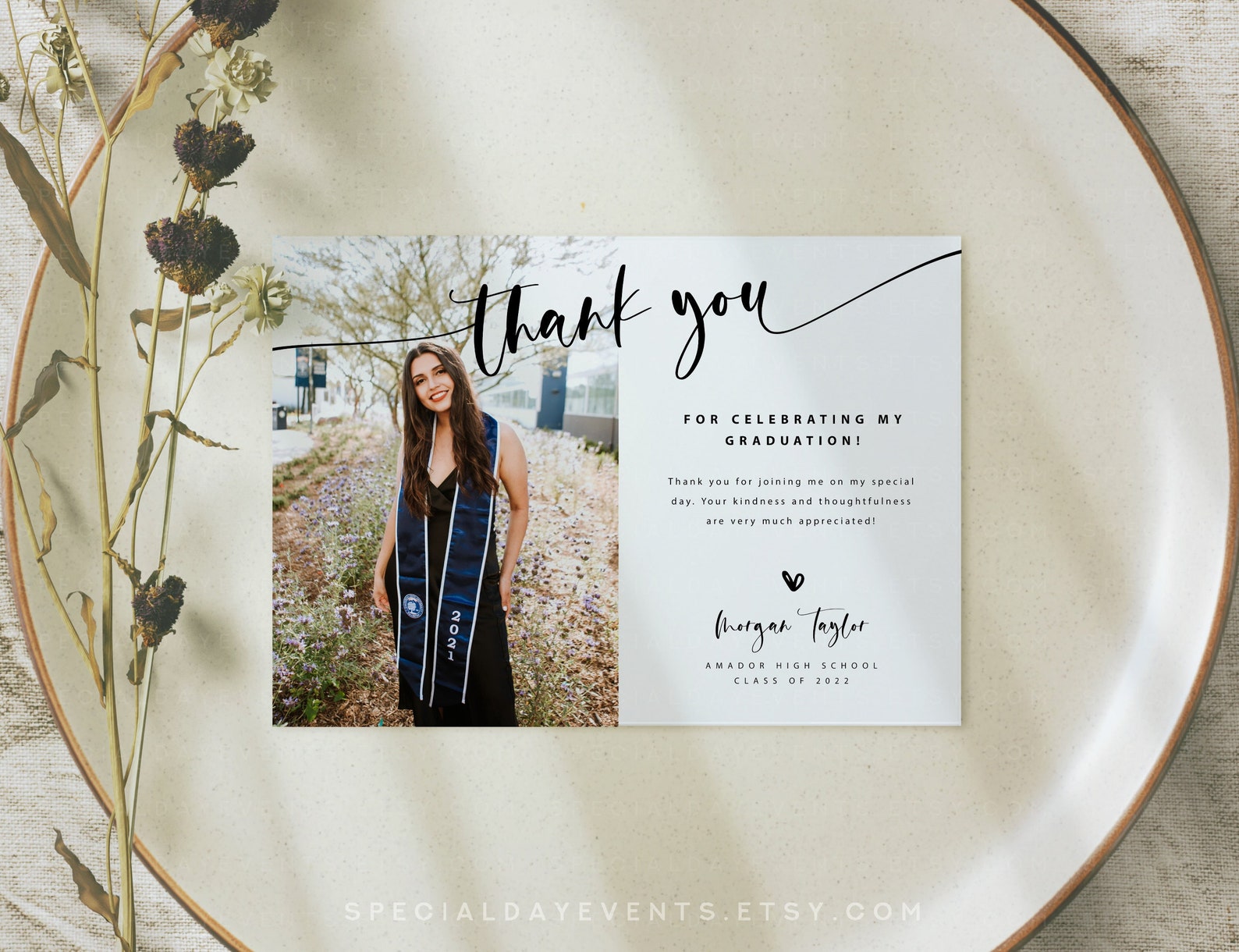 Graduation Thank You Cards Graduation Thank You Cards With - Etsy