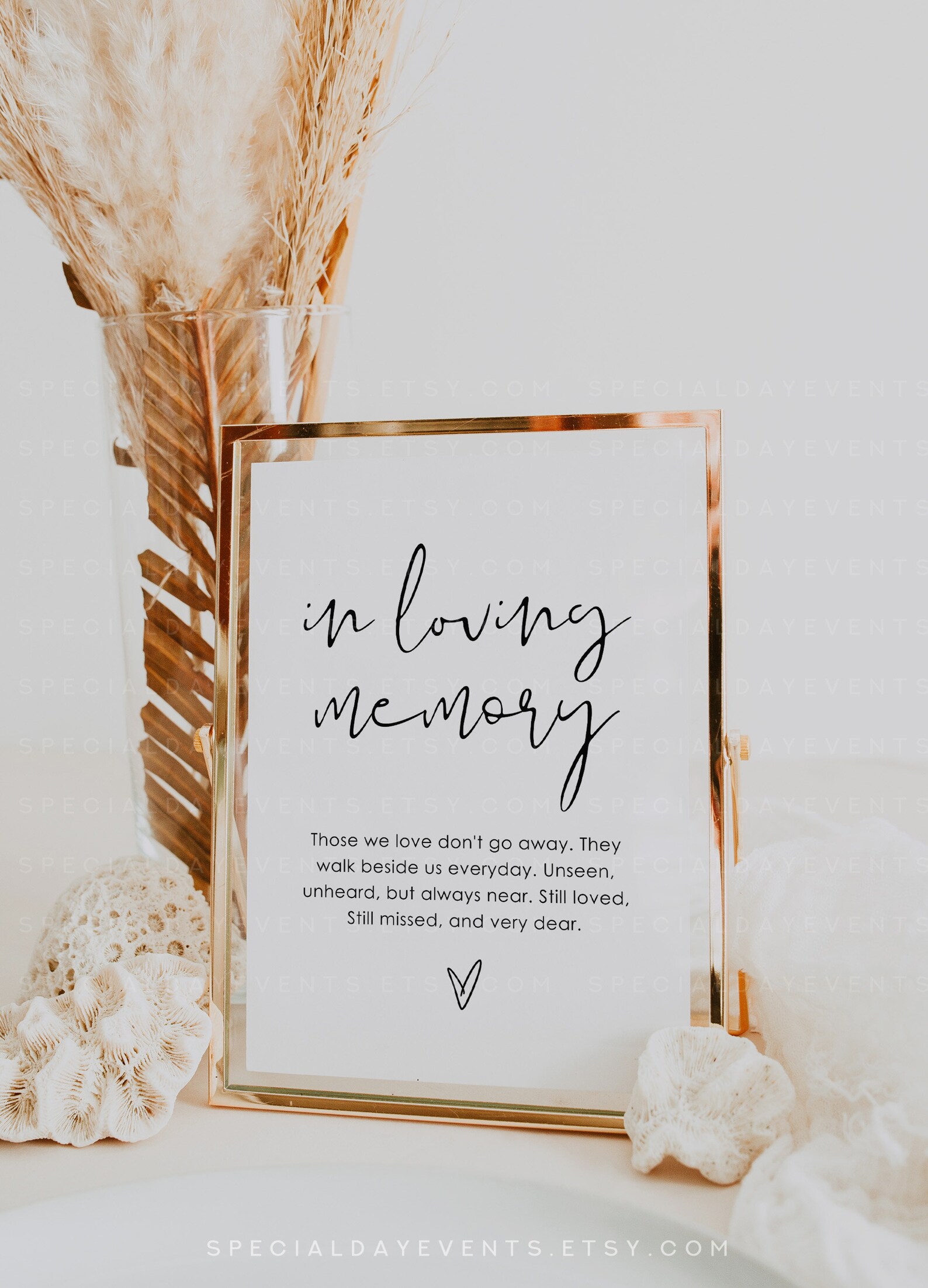 In Loving Memory Sign, in Loving Memory Template, Wedding in Loving ...