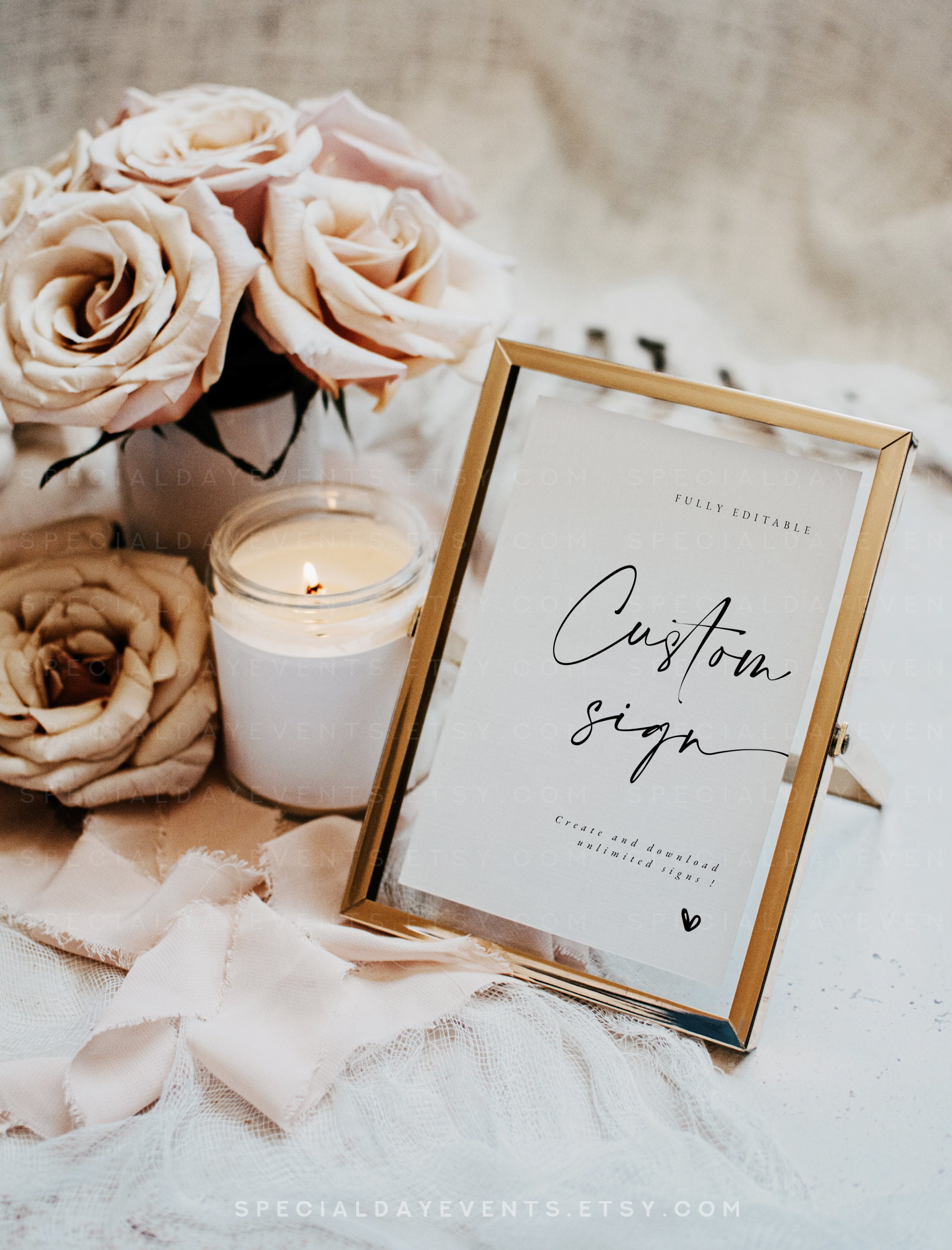 Custom Wedding Sign Template Wedding Signage Template - Etsy