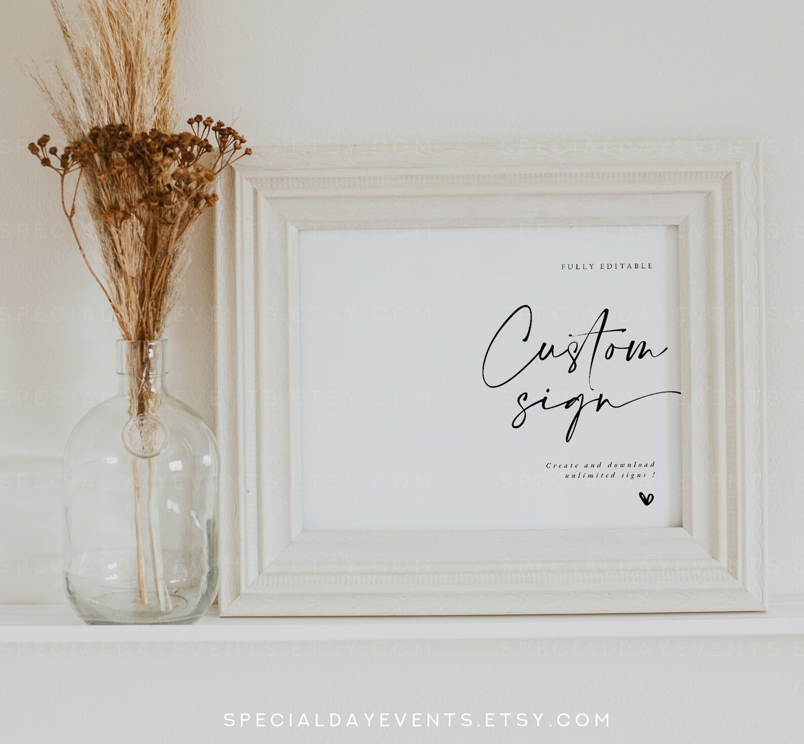 Custom Wedding Sign Template Wedding Signage Template - Etsy