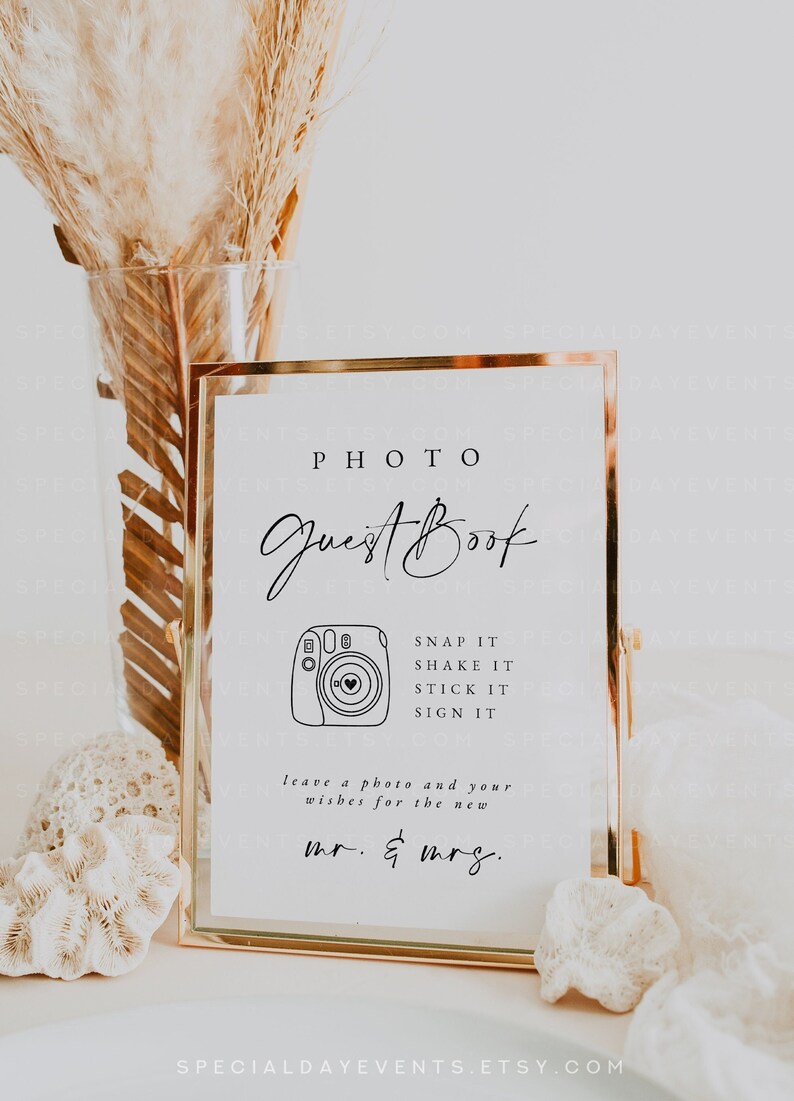 Photo Guestbook Sign Photo Booth Sign Photo Guest Book Sign - Etsy
