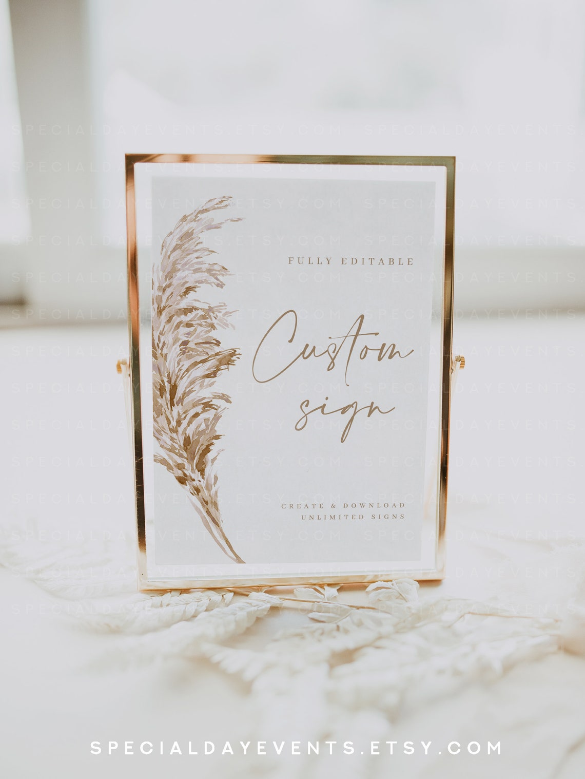Boho Custom Sign Template Wedding Signage Template Wedding - Etsy