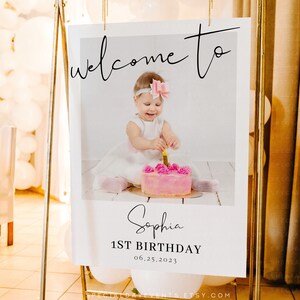 Photo Birthday Sign Birthday Sign Template Birthday Sign - Etsy