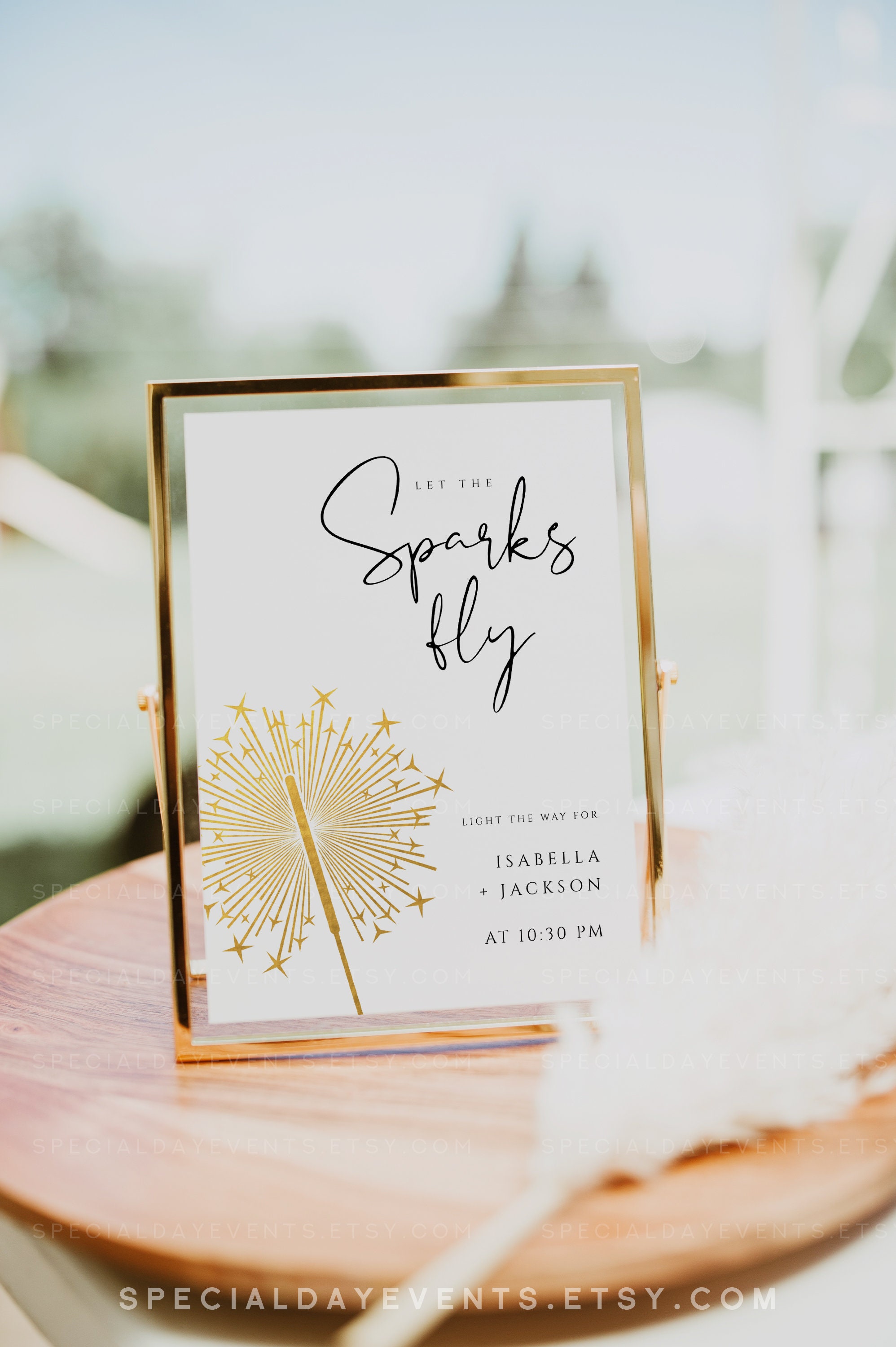 Let the Sparks Fly Sign Let Love Sparkle Sparkle Send off - Etsy
