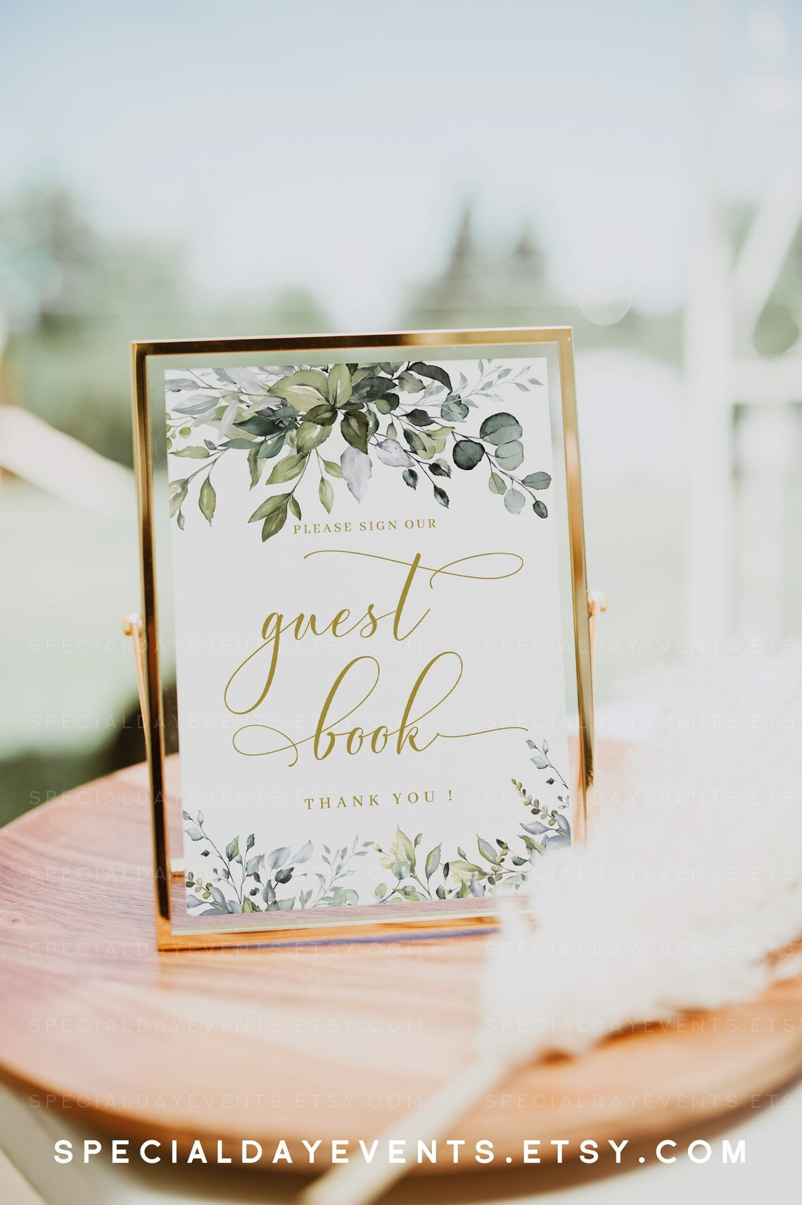Please Sign Our Guest Book Guest Book Sign Greenery Guest - Etsy