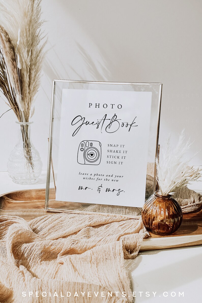 Photo Guestbook Sign Photo Booth Sign Photo Guest Book Sign - Etsy