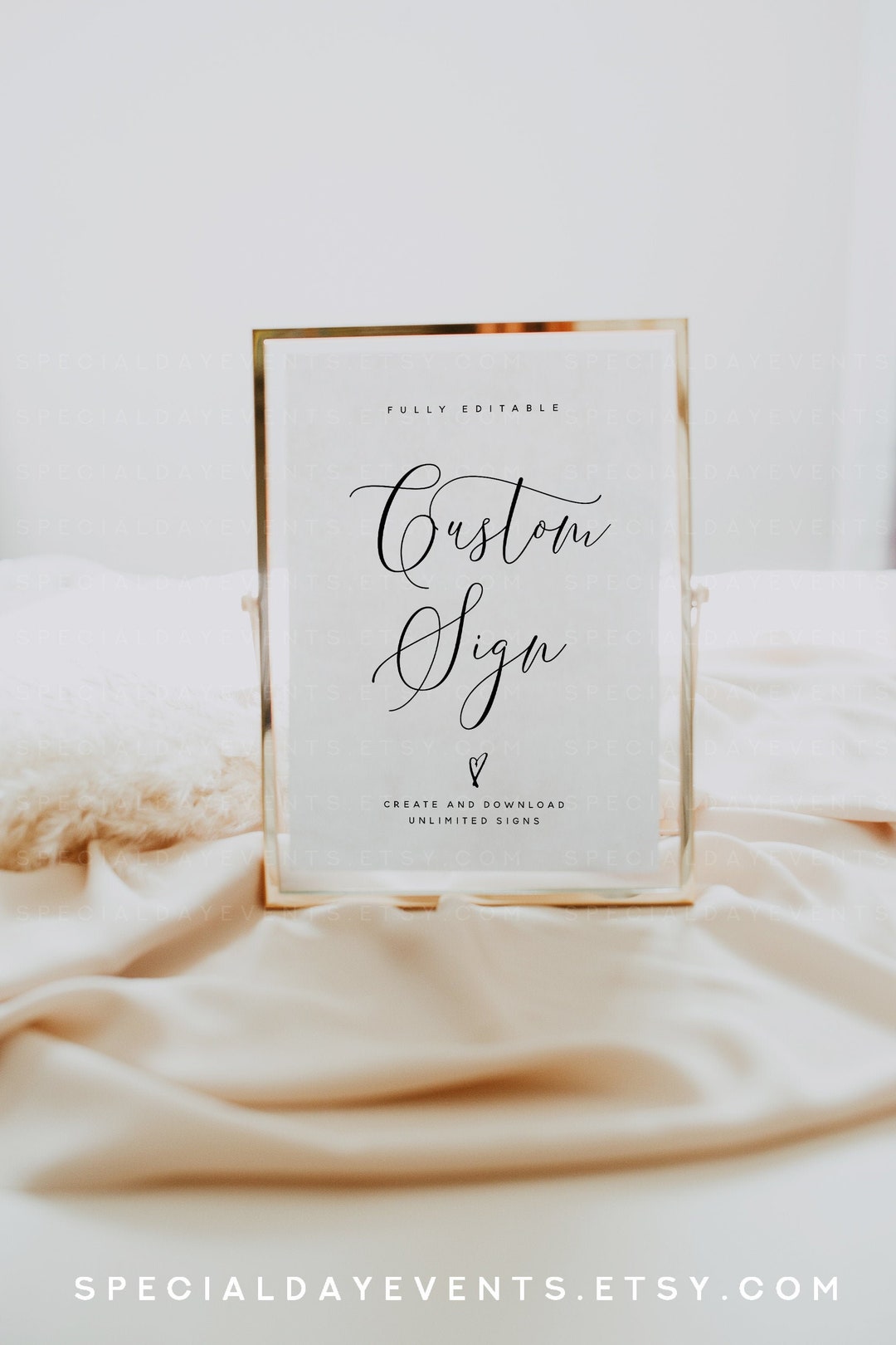 Custom Sign Template, Wedding Signage Template, Wedding Sign Template ...