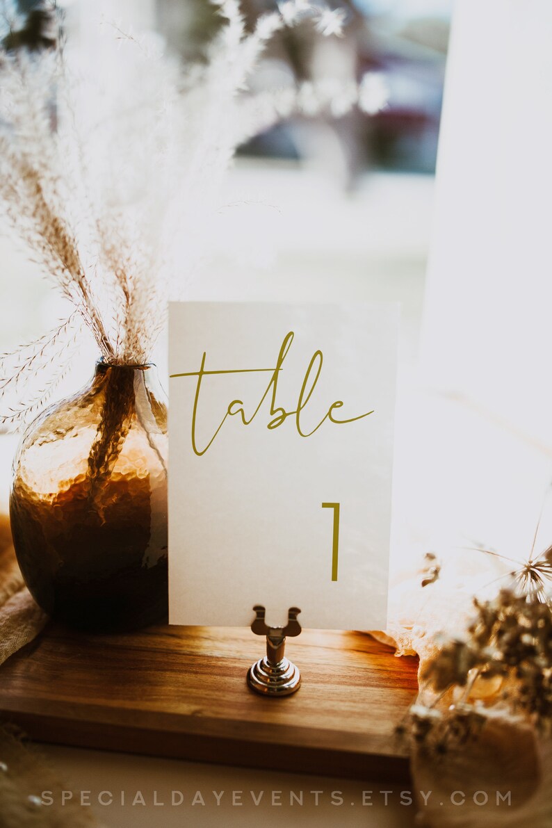 Table Numbers Gold Table Numbers Wedding Gold Table Numbers - Etsy