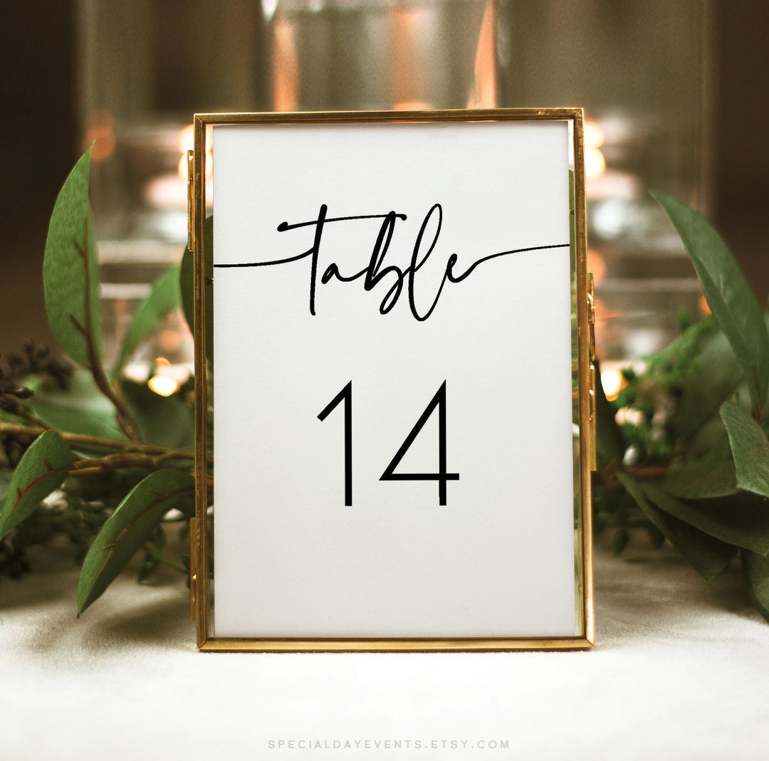 Boho Table Numbers, Table Numbers Wedding, Table Numbers Template, Chic ...