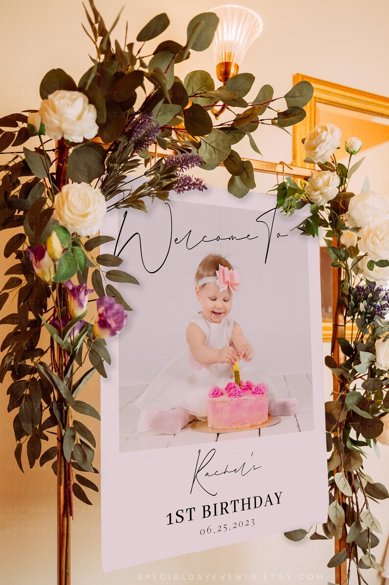 Photo Birthday Sign Birthday Sign Template Birthday Sign - Etsy