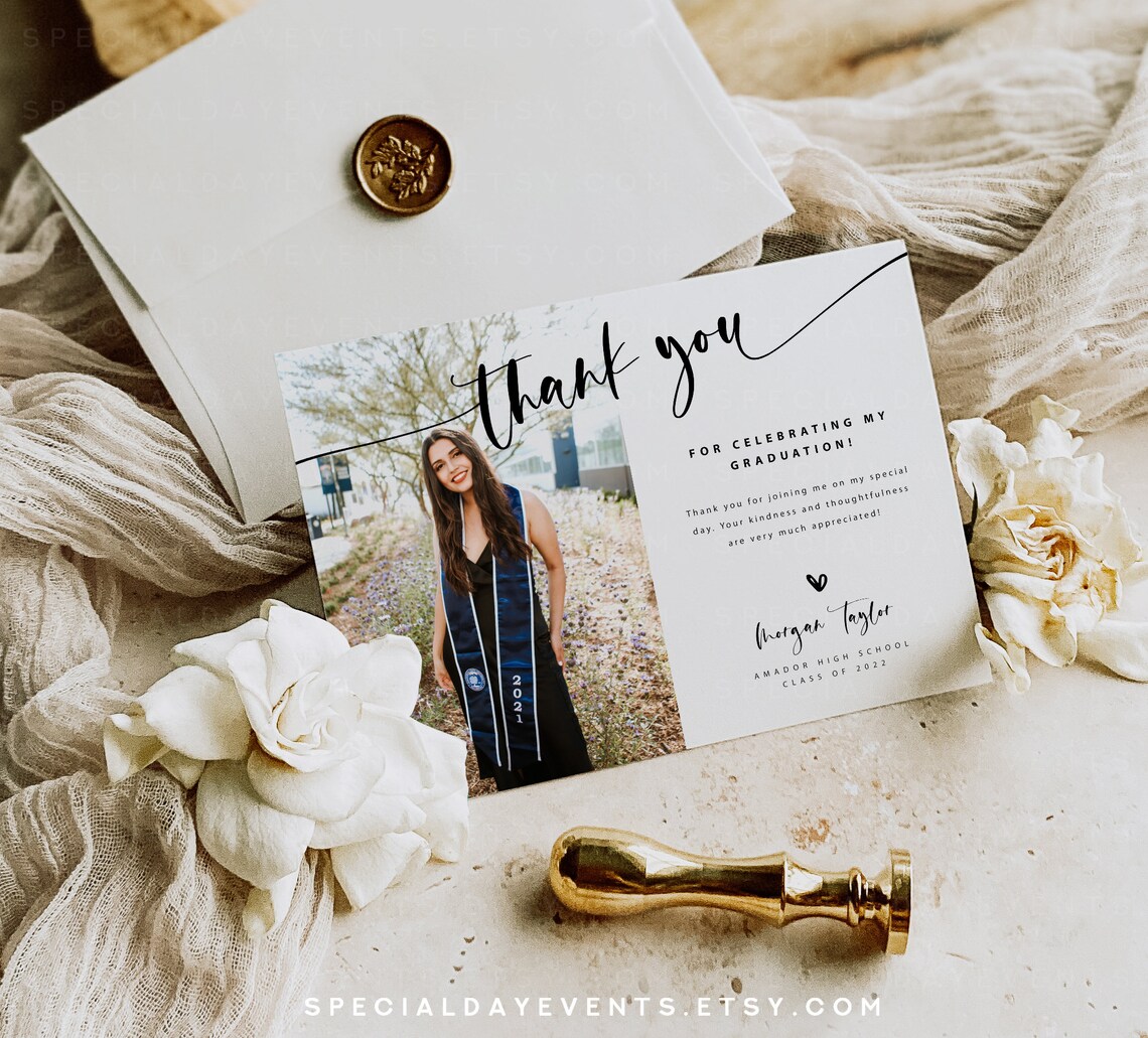 Graduation Thank You Cards Graduation Thank You Cards With - Etsy