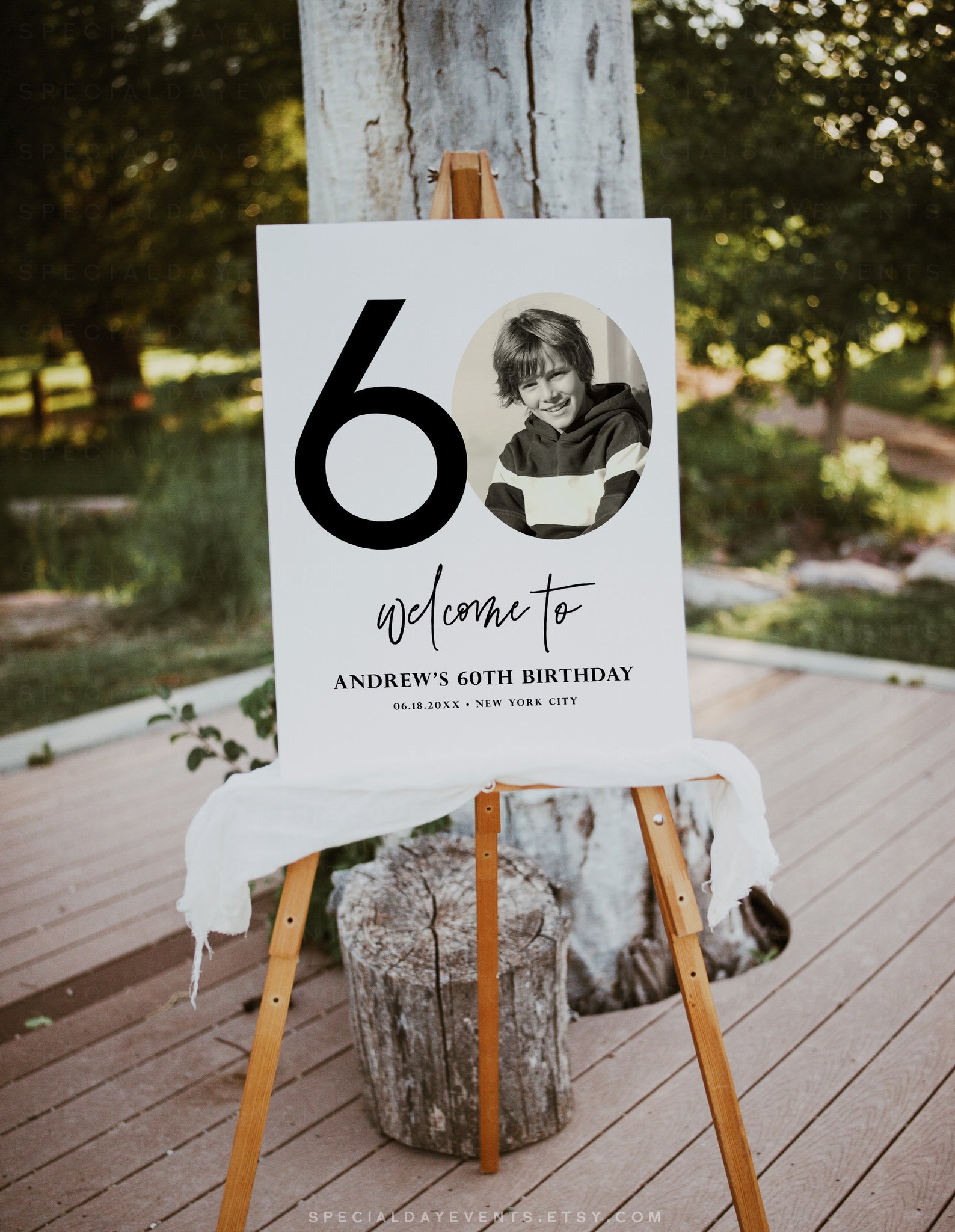 60th Birthday Sign Birthday Sign Template Birthday Welcome - Etsy
