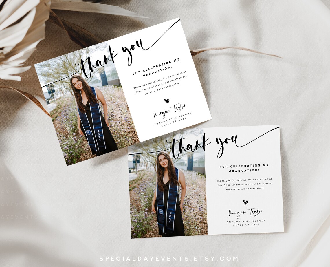 Graduation Thank You Cards Graduation Thank You Cards With - Etsy