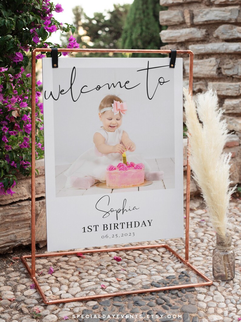 Photo Birthday Sign Birthday Sign Template Birthday Sign - Etsy