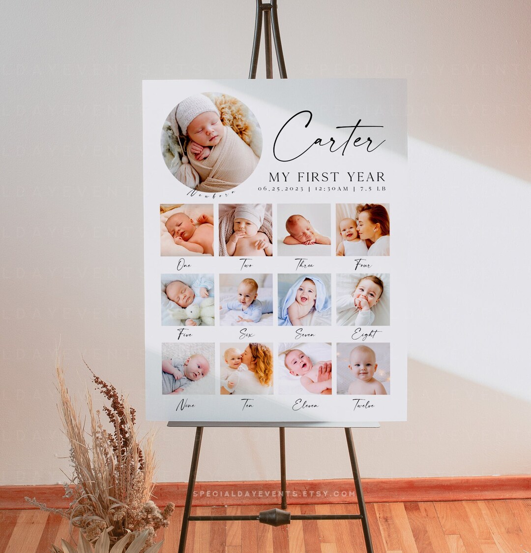 First Birthday Sign Photo Milestone Birthday Sign Milestone - Etsy