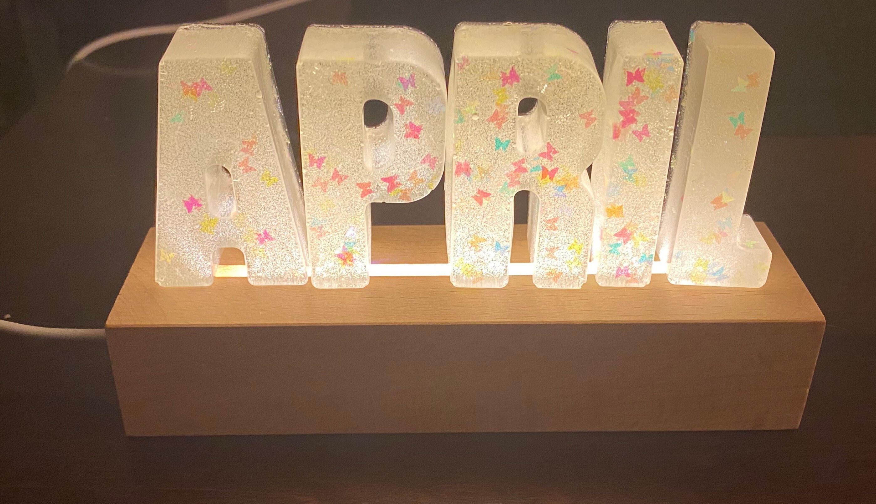 Lampe de nom Epoxy personnalisée | Etsy