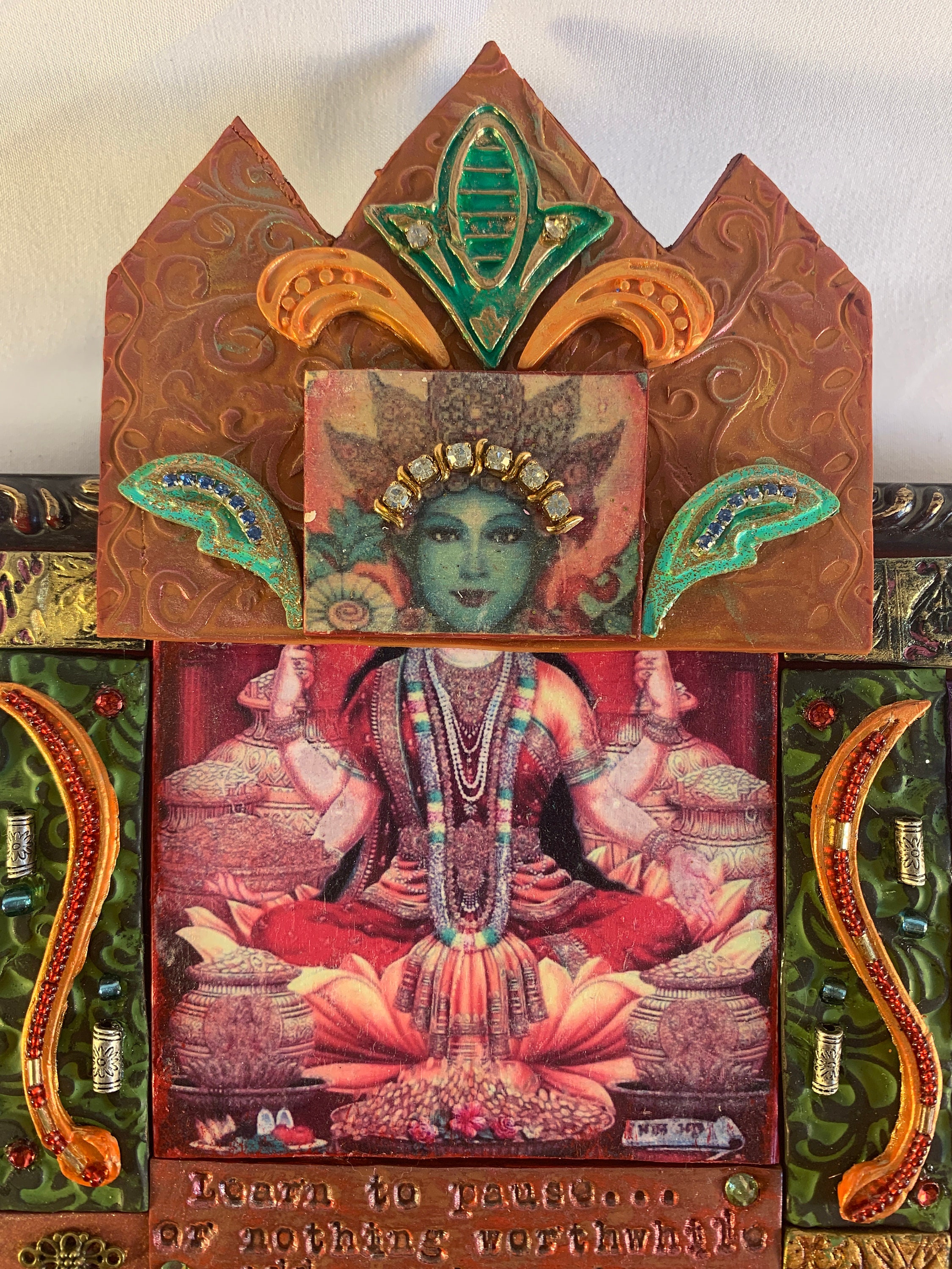 South Asian Expression - Polymer Clay - Mixed Media Mosaic - Etsy