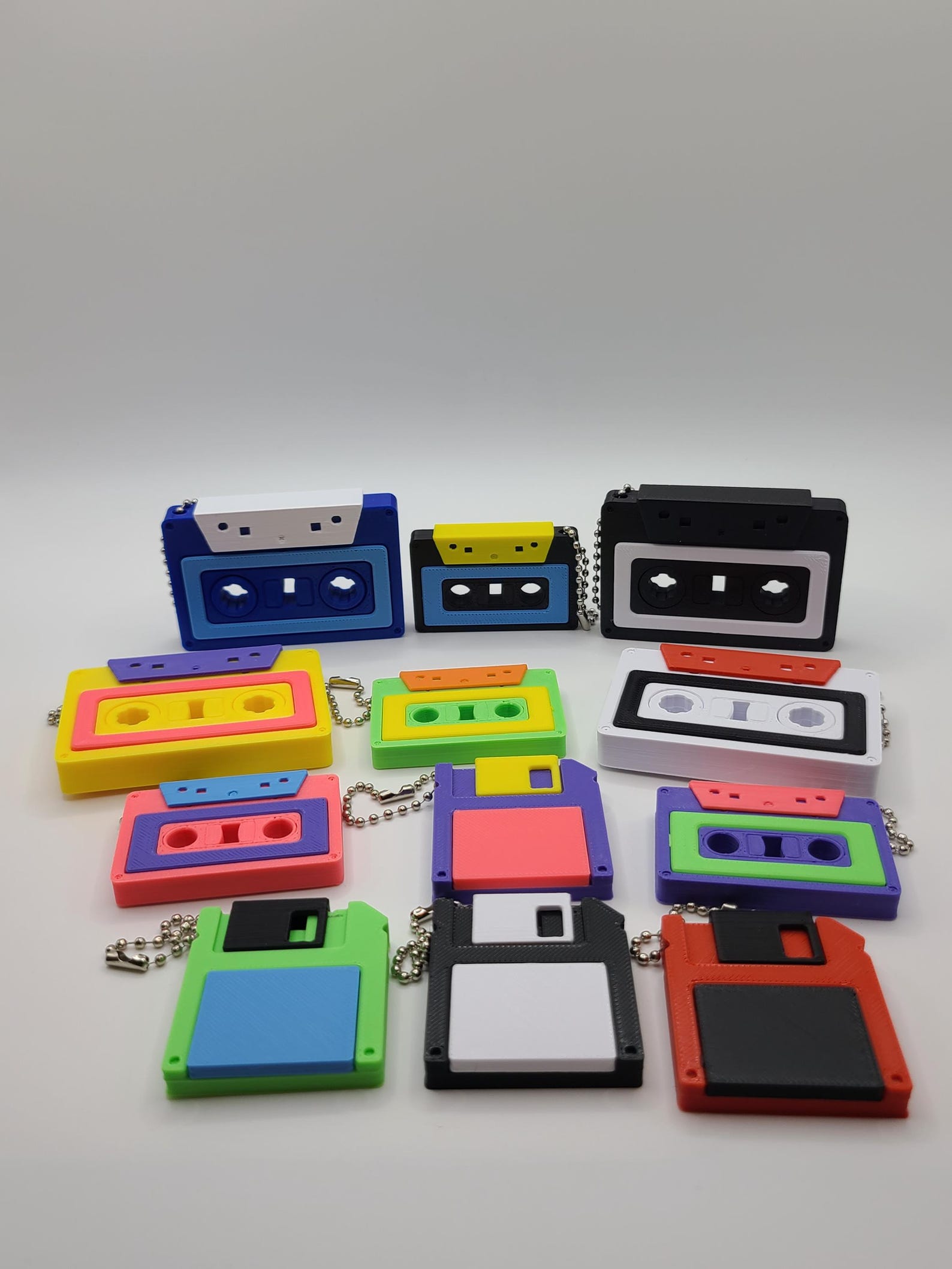 Retro Cassette or Floppy Disk Keychain Fidget Customizable - Etsy