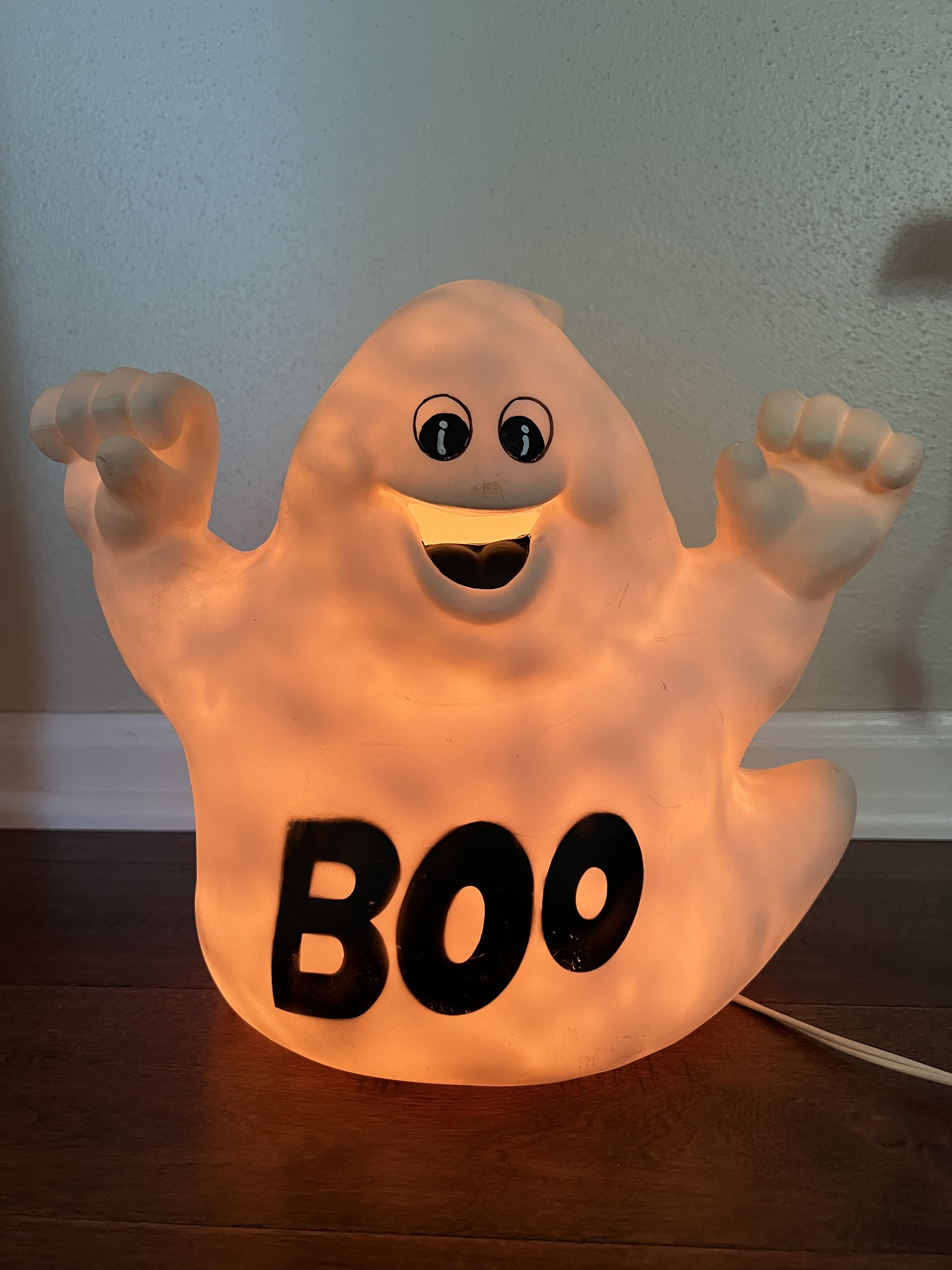 Vintage Halloween Boo Ghost Blow Mold Light up Lamp With Chord - Etsy
