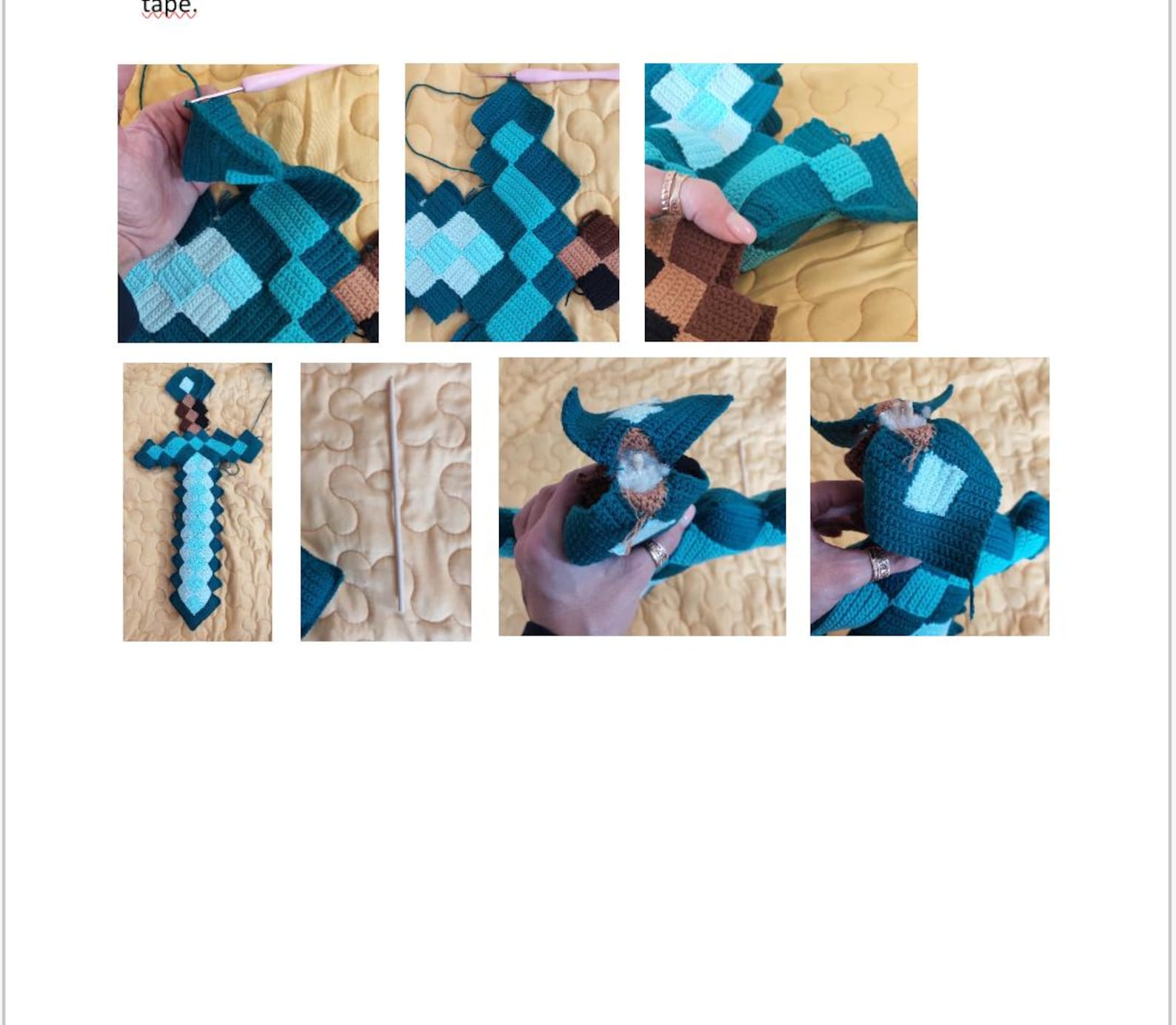 Minecraft Sword Crochet PDF Pattern - Etsy