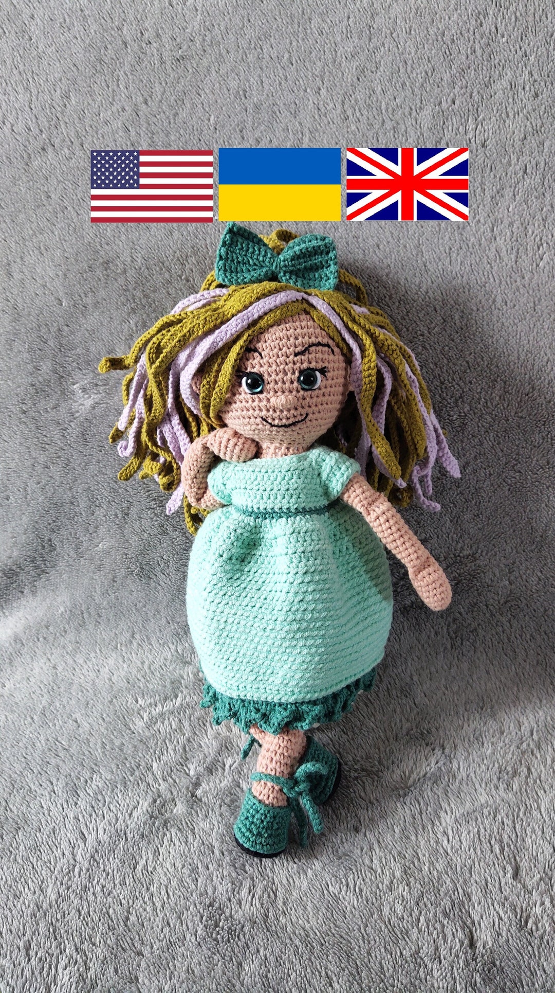 Amigurumi Pattern Princess Margo Doll, English and Ukrainian Languages ...