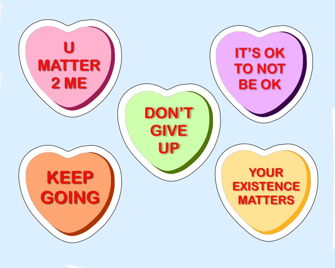 INSPIRATIONAL Uplifting Positive CANDY HEARTS Conversation Hearts ...
