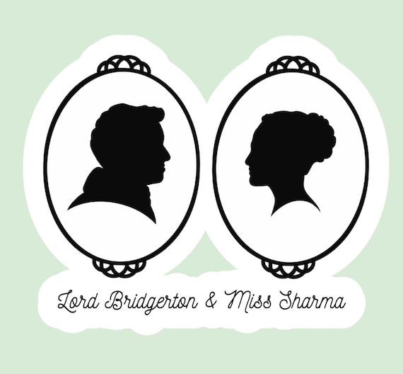 BRIDGERTON Vintage Silhouettes in FRAMES With NAMES Miss Kate - Etsy ...
