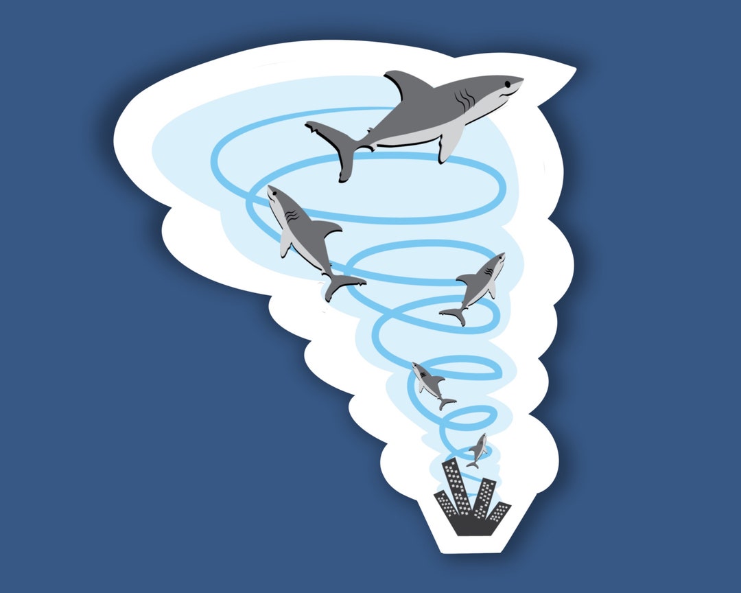 SHARKNADO SHARK WEEK Shark Lover Funny Movie Sticker and or Bookmark - Etsy