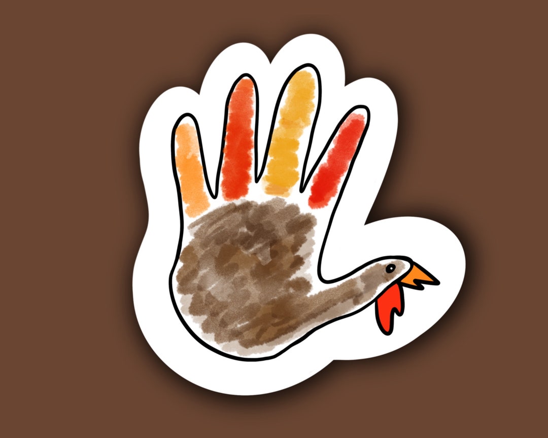 HANDPRINT TURKEY Childlike Kids Classroom THANKSGIVING Fall Drawing Fun ...