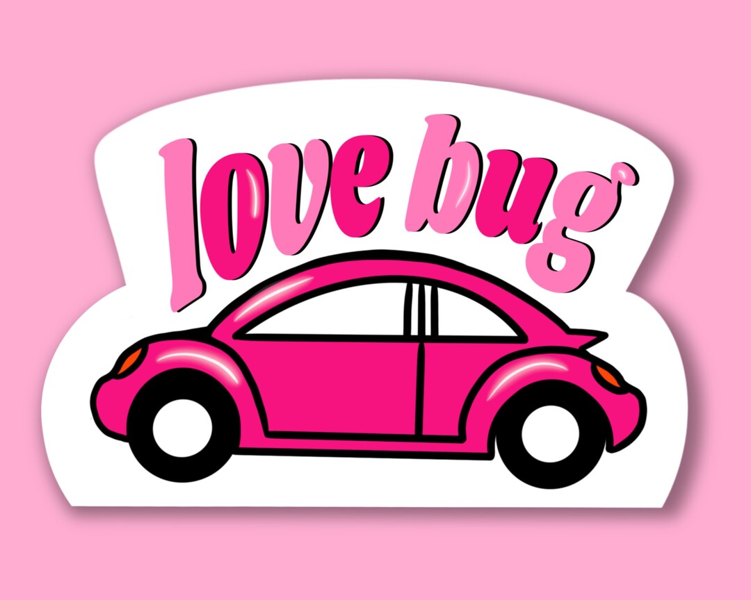 LOVE BUG Beetle Bug Car Valentine's Day Weatherproof Laptop Sticker - Etsy