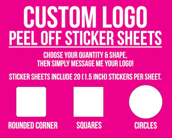 CUSTOM LOGO Peel off SHEETS Let Me Turn Your Logo Into - Etsy