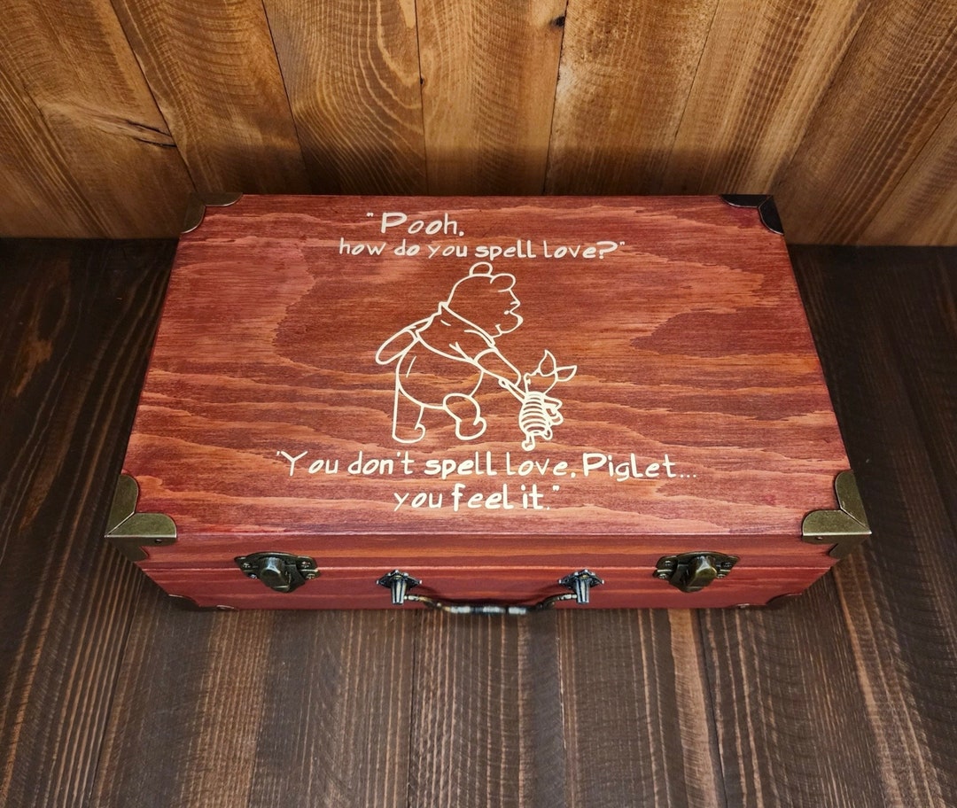 Winnie the Pooh & Piglet Memorial Box / Keepsake / Urn / Personalized ...