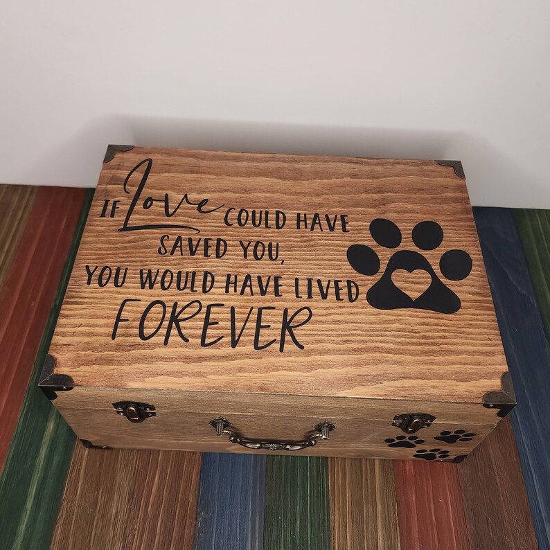 Paw Print Memory Box / Urn / Fur Baby Memory Box - Etsy