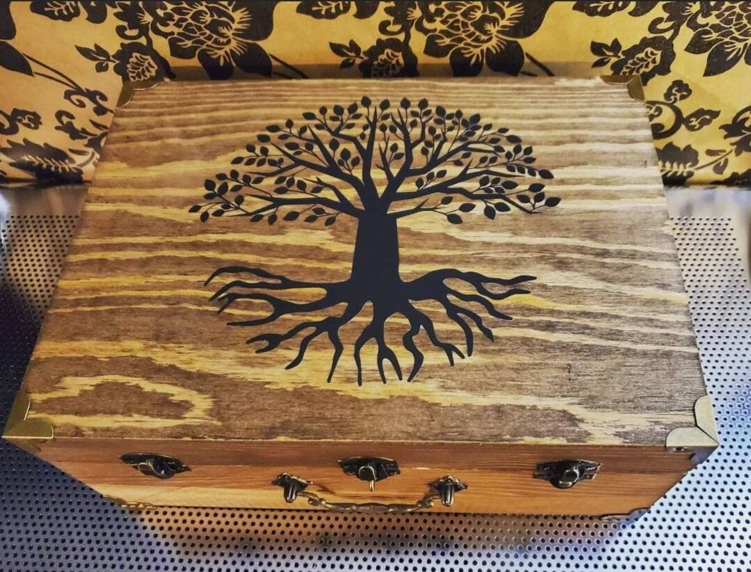 Tree & Roots Stash Box / Urn / Memorial Box / Personalized Memory Box ...