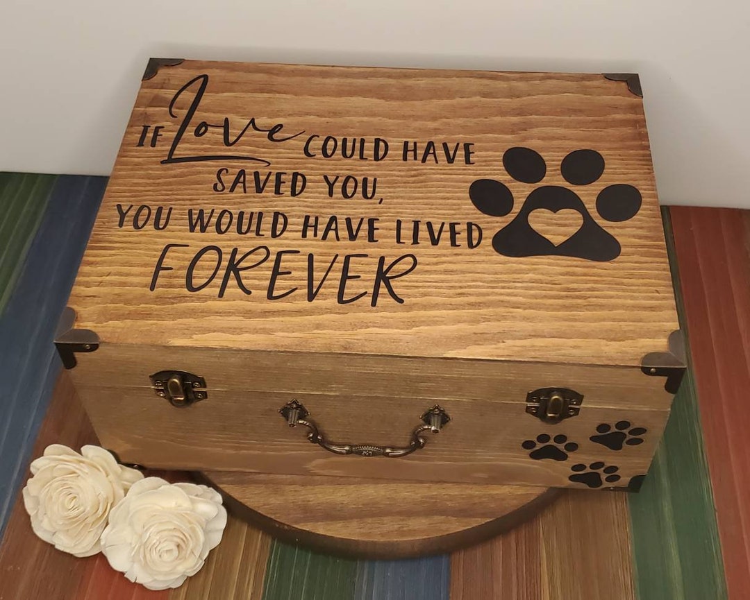 Paw Print Memory Box / Urn / Fur Baby Memory Box - Etsy