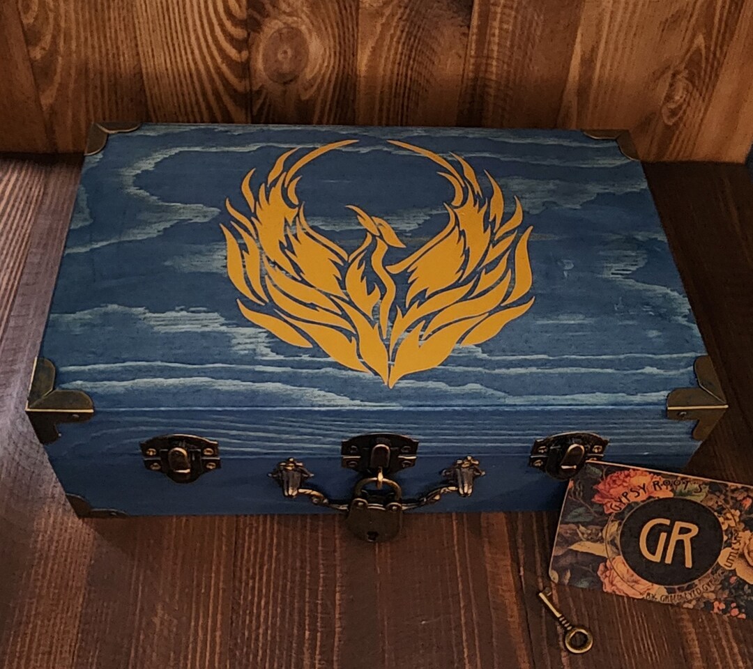 Golden Phoenix Memory Box / Memorial Box / Keepsake / Urn - Etsy