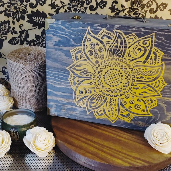 Sunflower Card Box - Etsy
