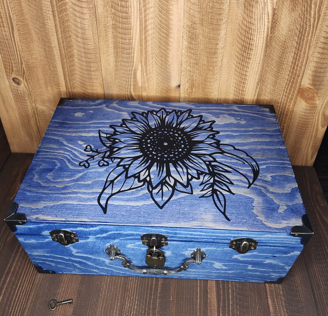 Sunflower Memory Box / Stash Box / Keepsake Box / Customized Betty Box ...