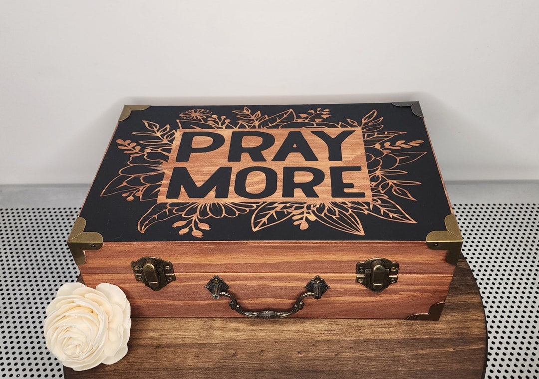 Pray More Memory Box / Keepsake / Memorial Box / Wooden Urn - Etsy