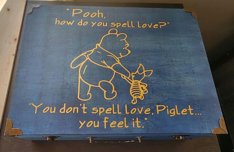 Winnie the Pooh "how Do You Spell Love?" Keepsake / Urn / Personalized ...