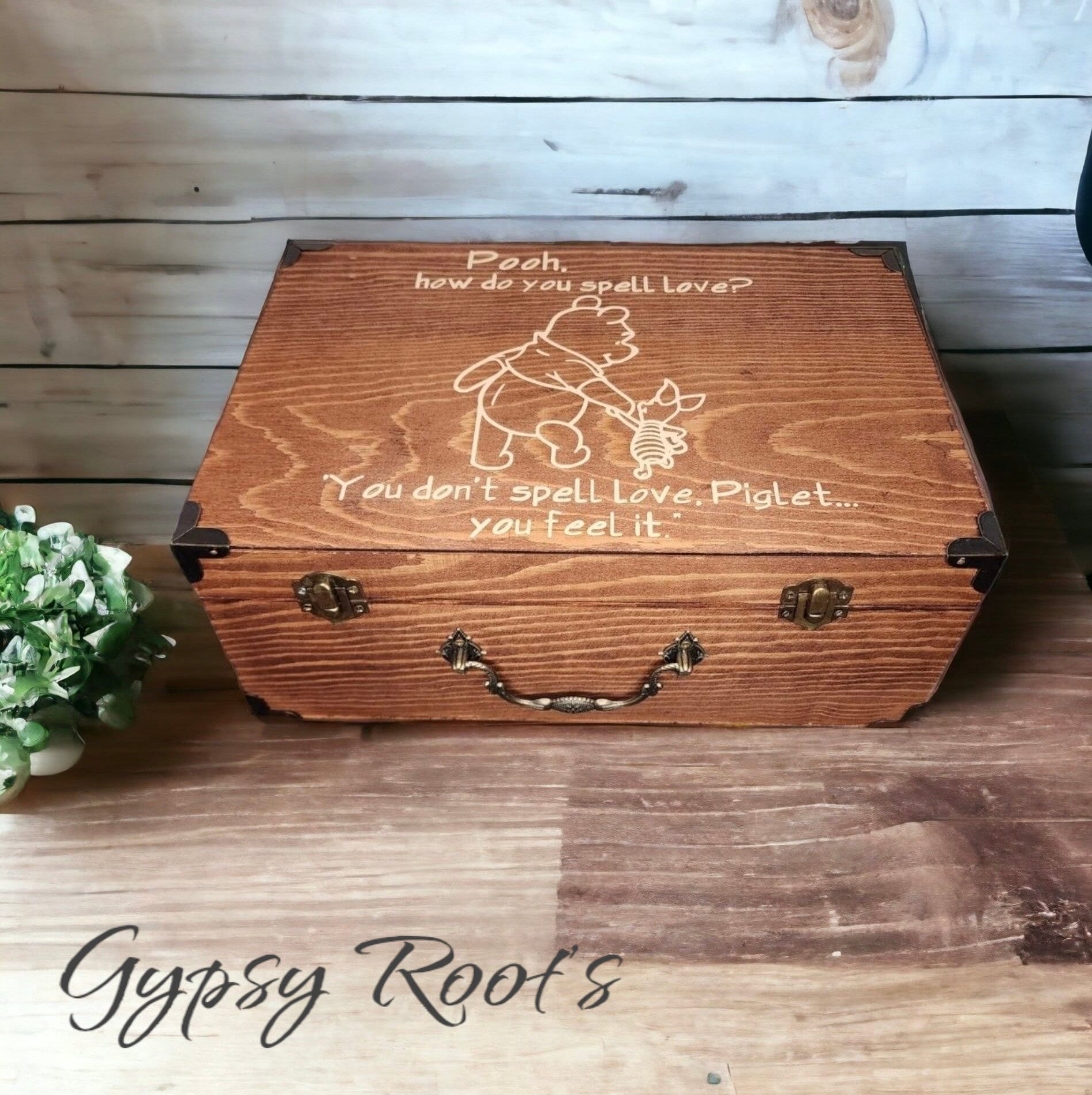 Winnie the Pooh & Piglet Memorial Box / Keepsake / Urn / Personalized ...